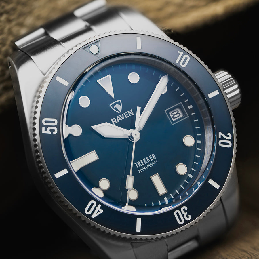 Raven Trekker - Vintage Blue – Raven Watches LLC