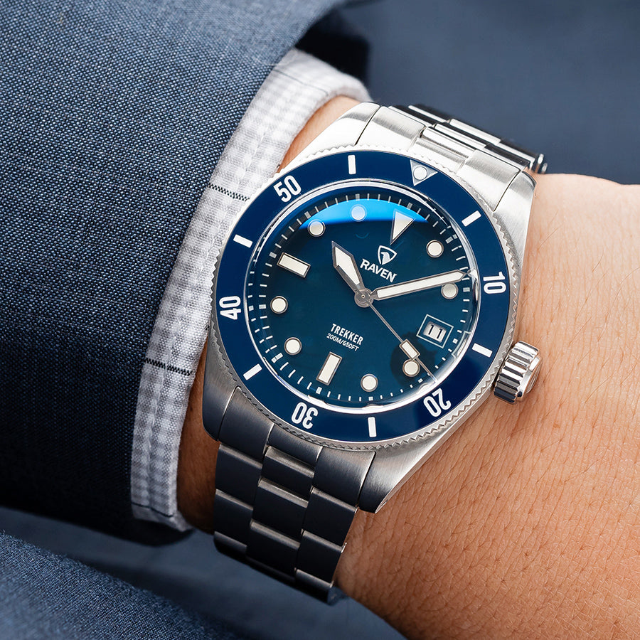 Raven Trekker - Vintage Blue – Raven Watches LLC