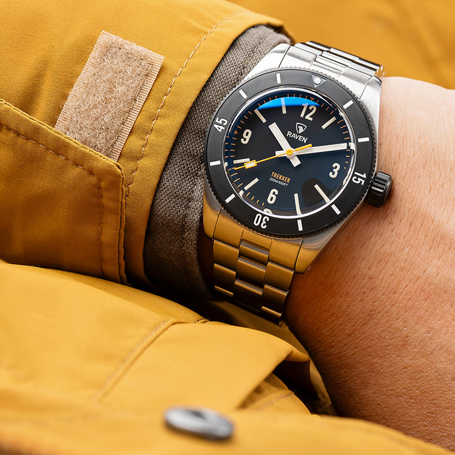 Raven Trekker - Matte Black - Brushed – Raven Watches LLC