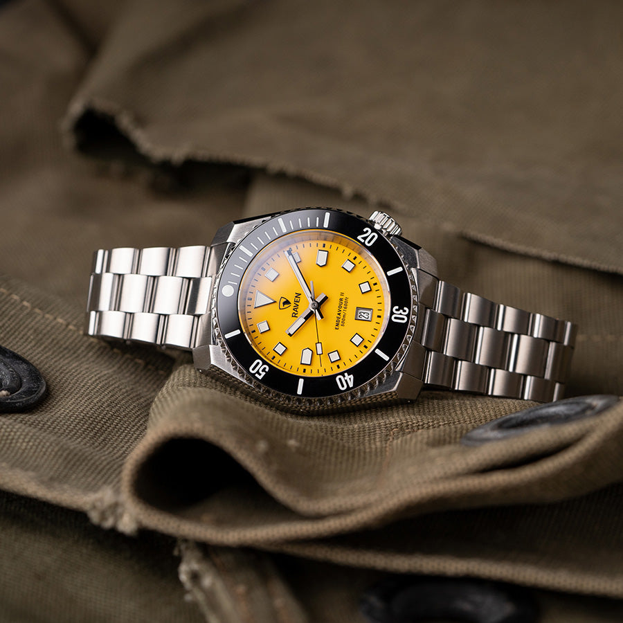 Endeavour II - Emergency Yellow – Raven Watches LLC